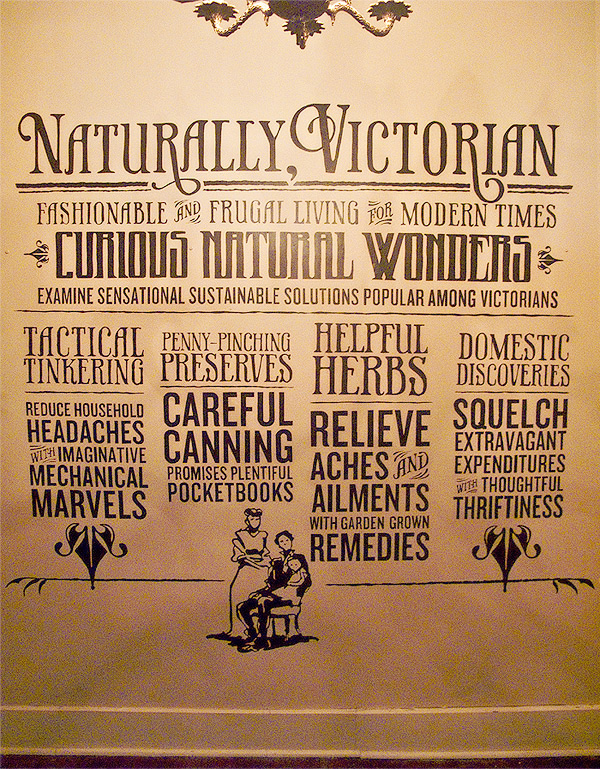 Designed & painted a "broadside" advertisement for a Victorian Museum ...